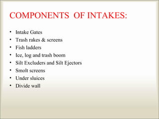 Intake works at diversion | PPT