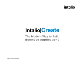 Intalio|Create Product Intro | PDF