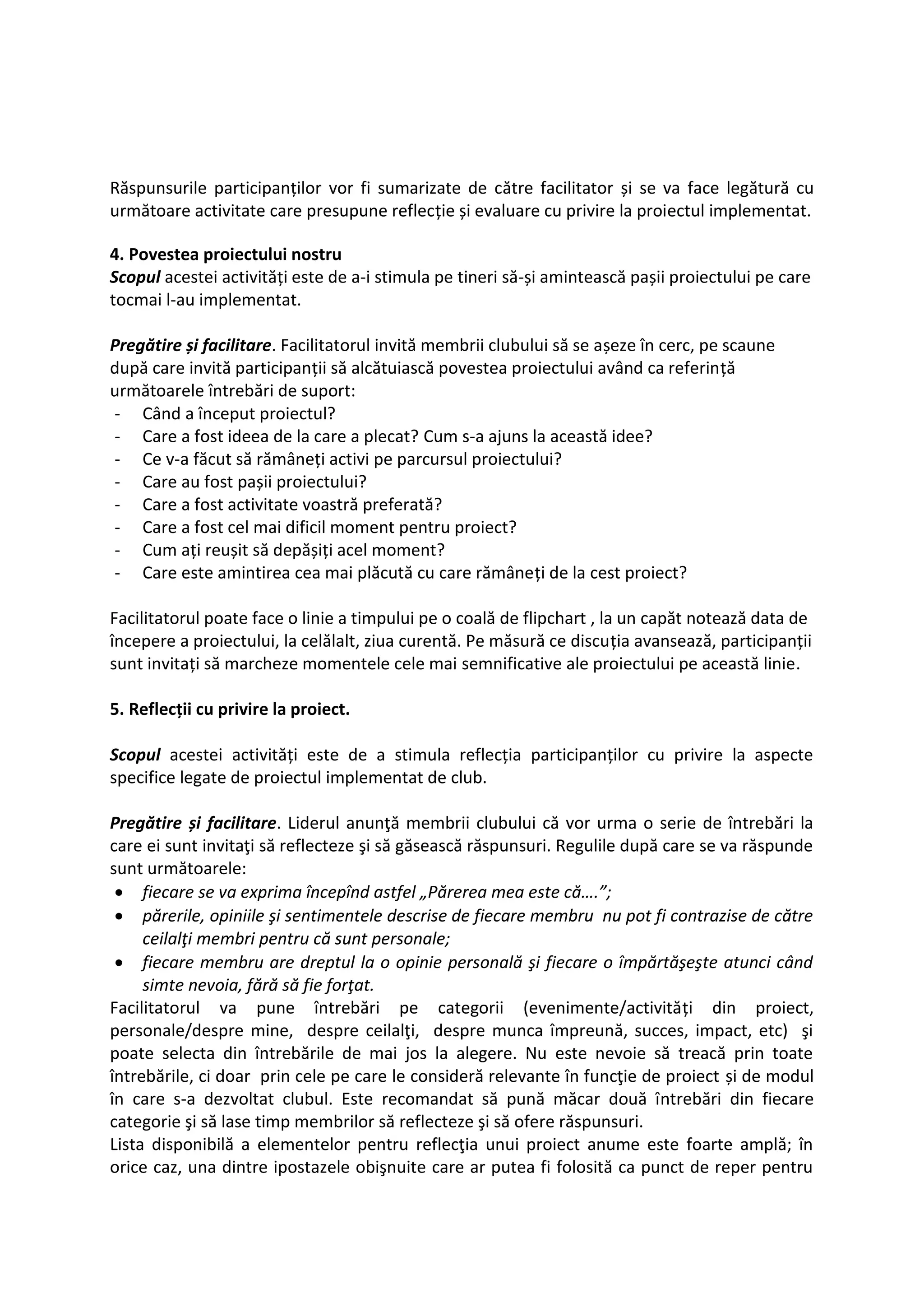 Întâlnirea I de reflecţie şi autoevaluare | PDF