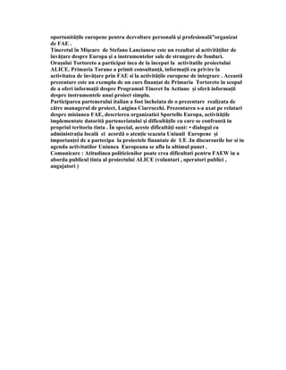 Intalnire in Sevilia , raport in romana | PDF