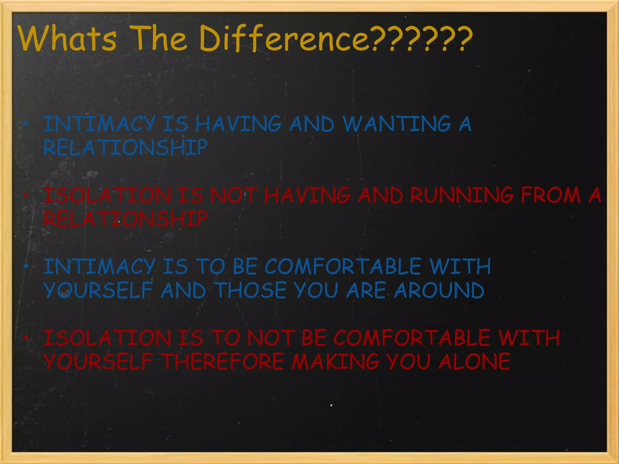 Intamacy V.s Isolation | PPT Intamacy V.s Isolation | PPT