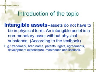 Intangible assets | PPT