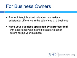 Intangible Asset Valuation | PPTX | Business | Business and Finance