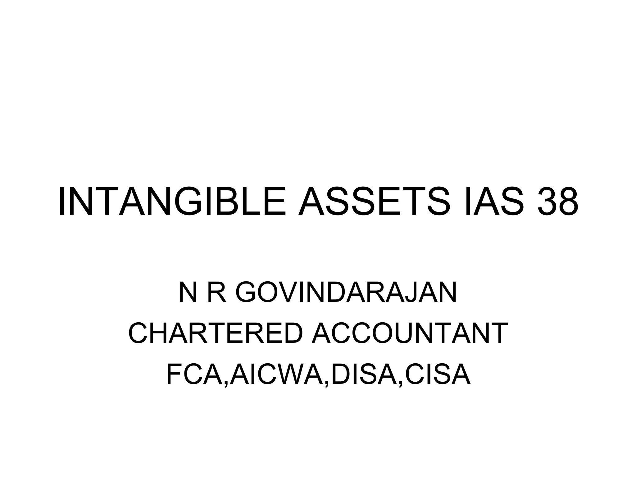 Intangible assets ias 38 | PPT