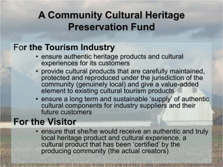 Intangible Cultural Heritage Tourism | PPTX