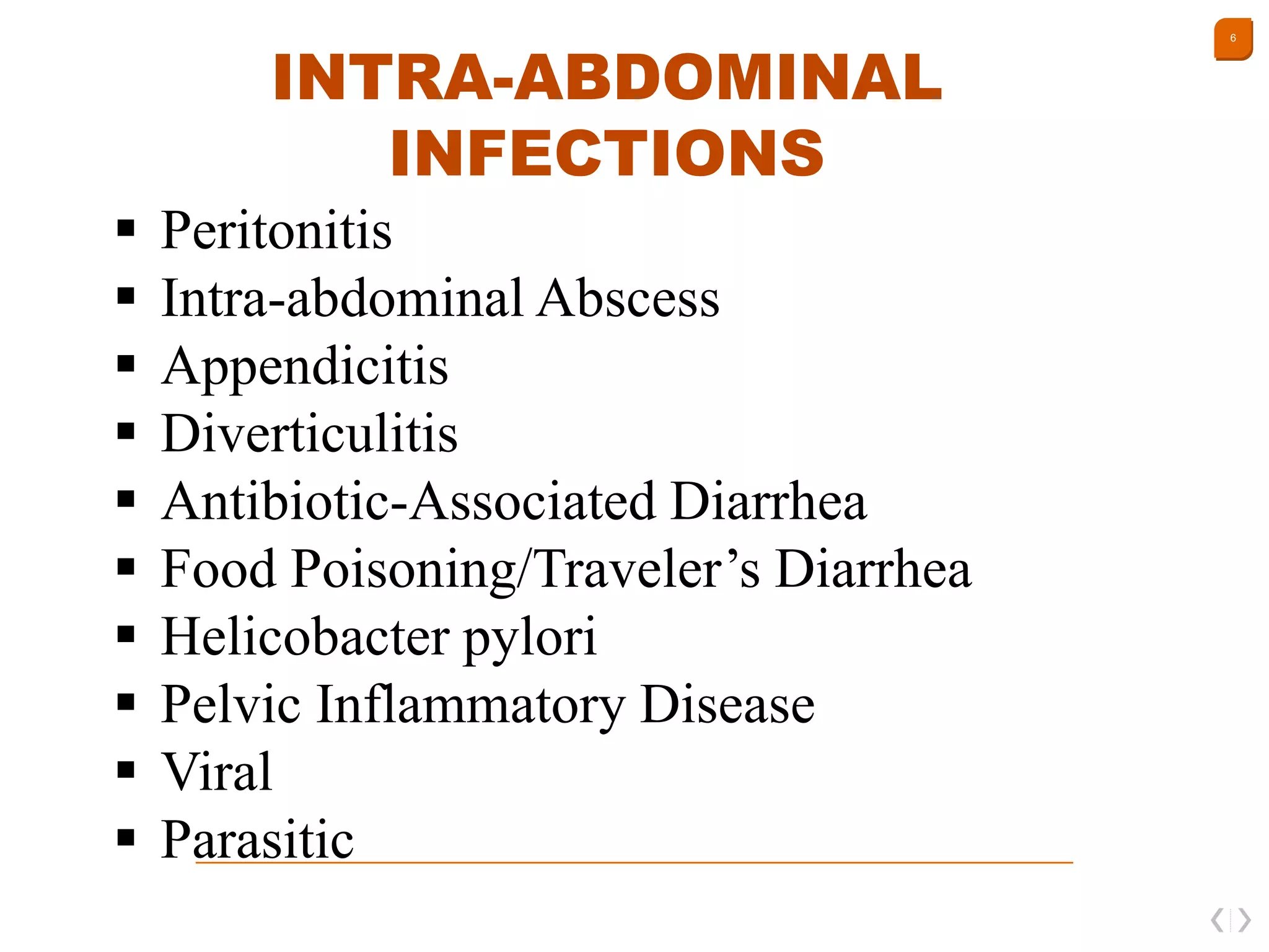 Intra-abdominal infections | PPTX