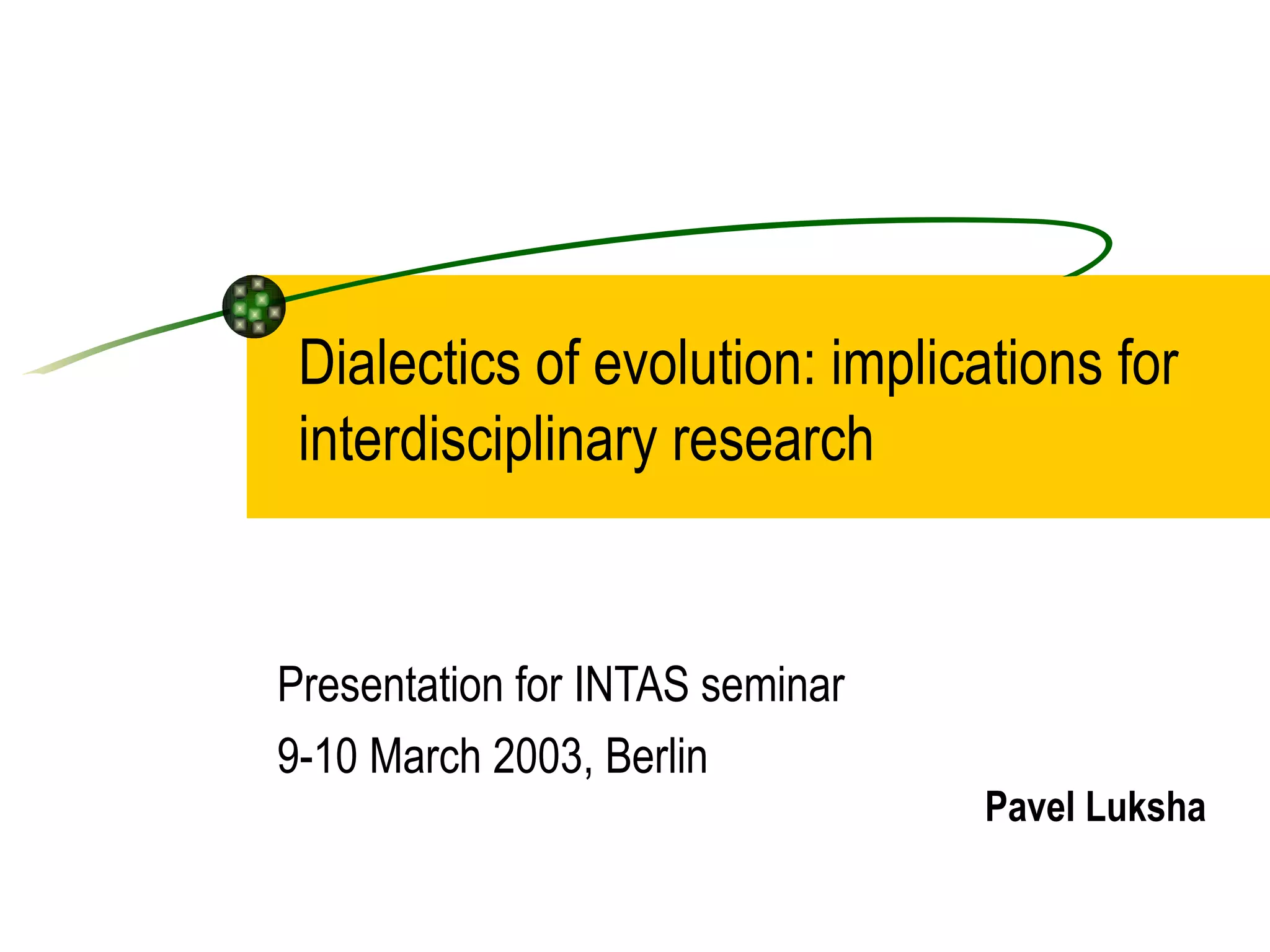 Dialectics of Coevolution | PPT
