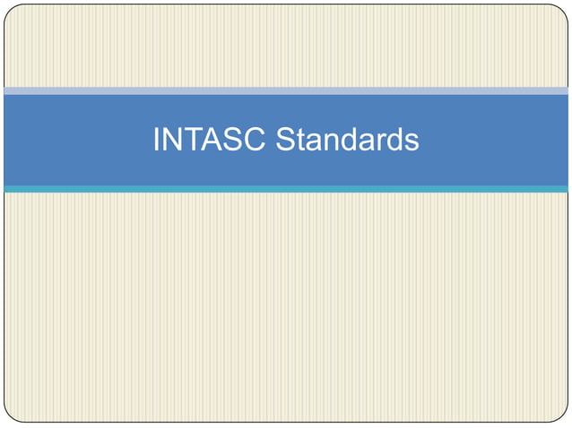 Intasc Standards presentation | PPTX | Professional School ...
