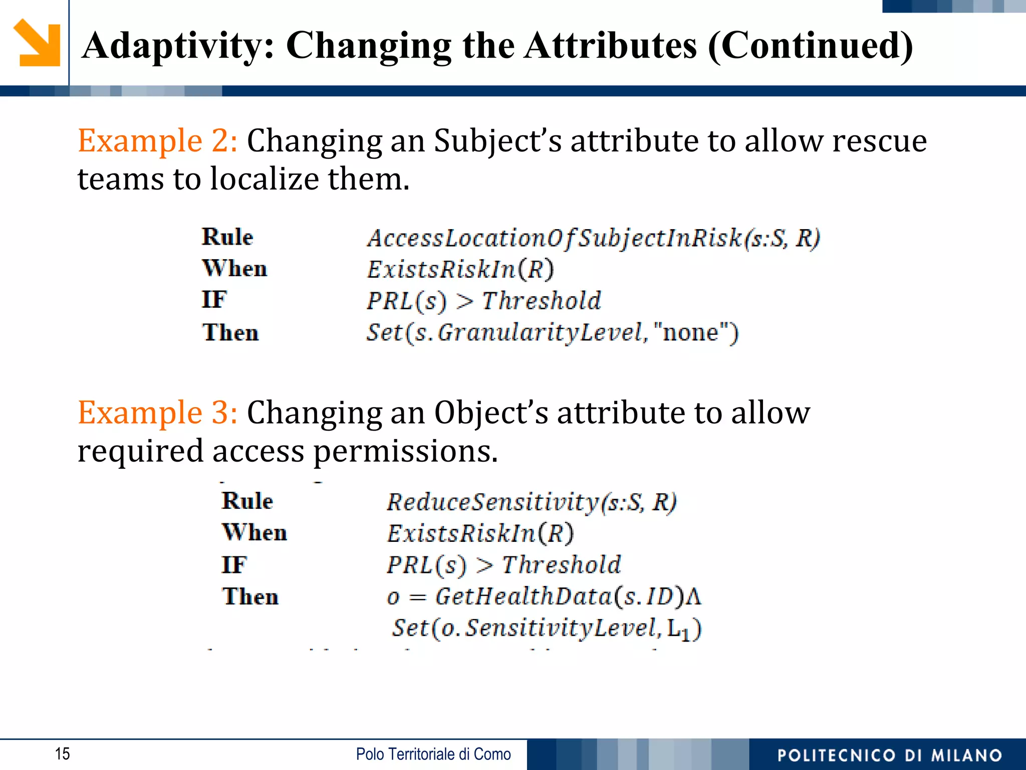 Risks in Smart Environments and Adaptive Access Controls | PPT