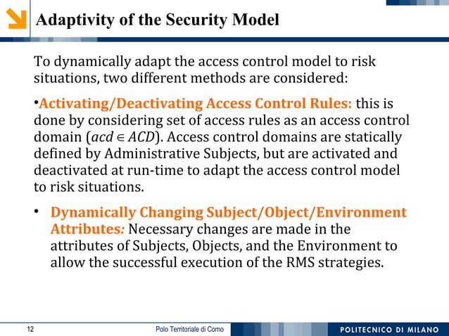 Risks in Smart Environments and Adaptive Access Controls | PPT