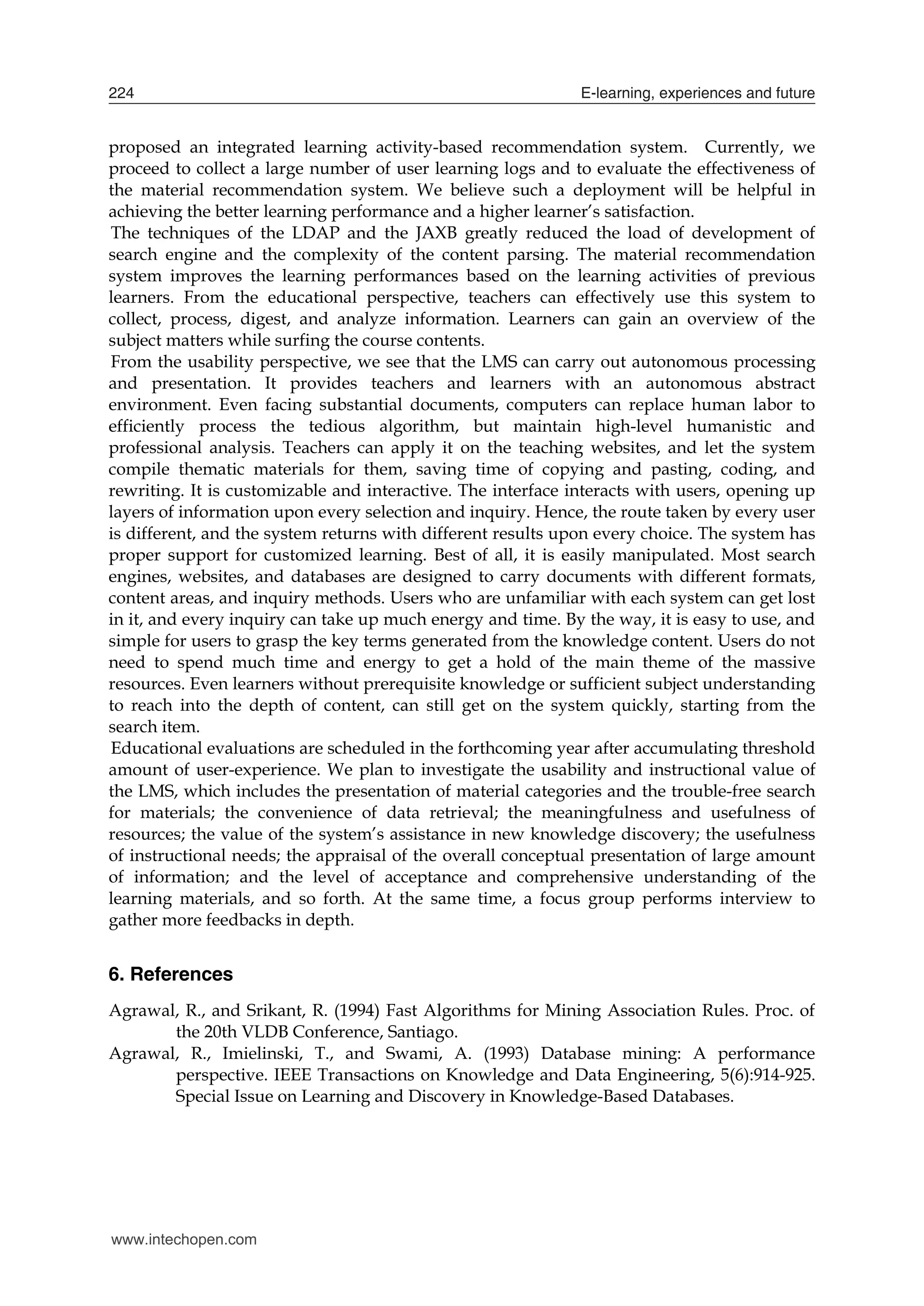 In Tech Application Ofdataminingtechnologyonelearningmaterial
