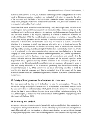 microwave applications in thermal food processing | PDF