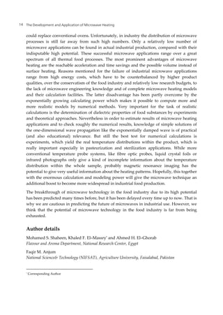 microwave applications in thermal food processing | PDF