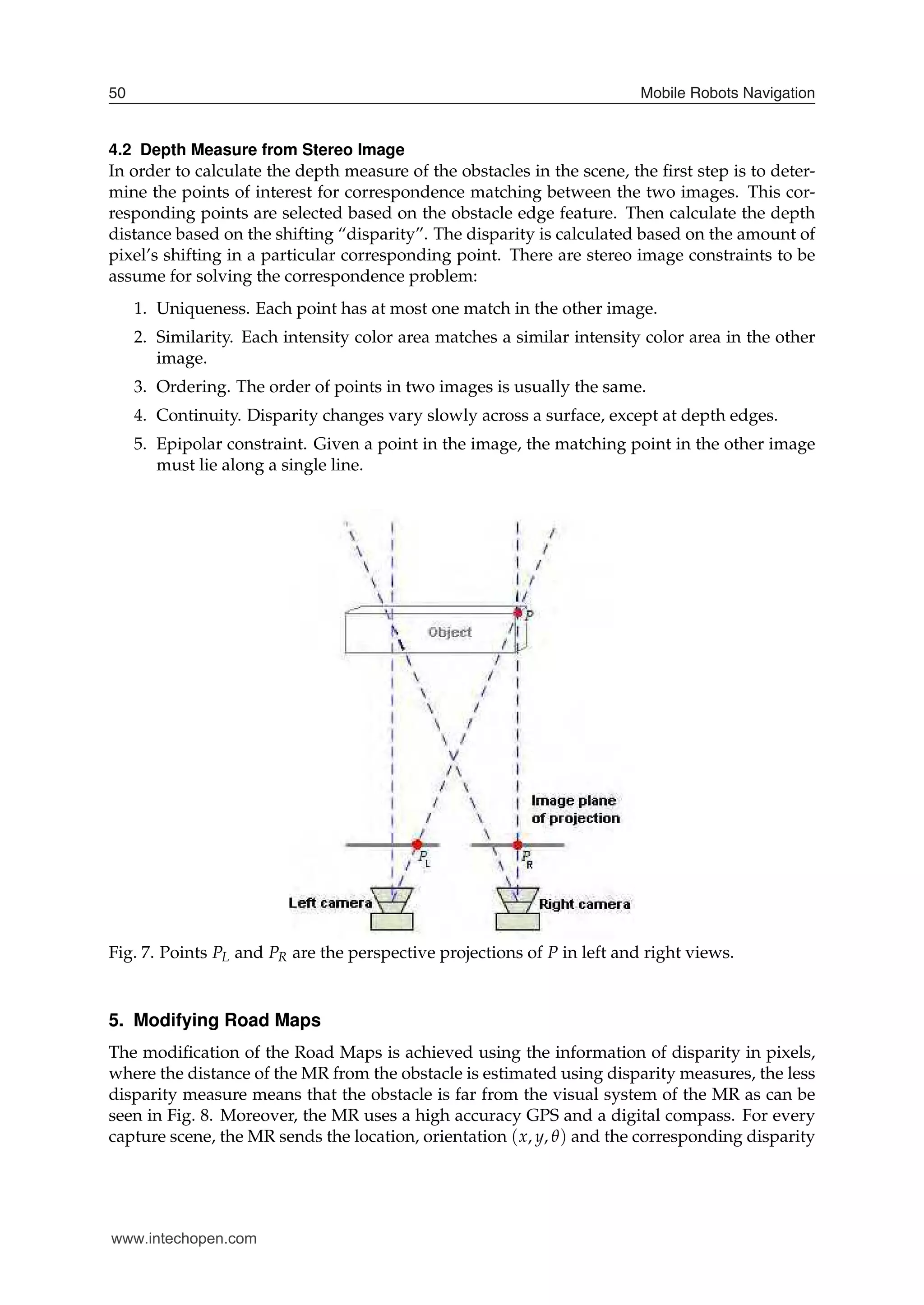 In Tech Vision Based Obstacle Detection Module For A Wheeled Mobile Robot Pdf