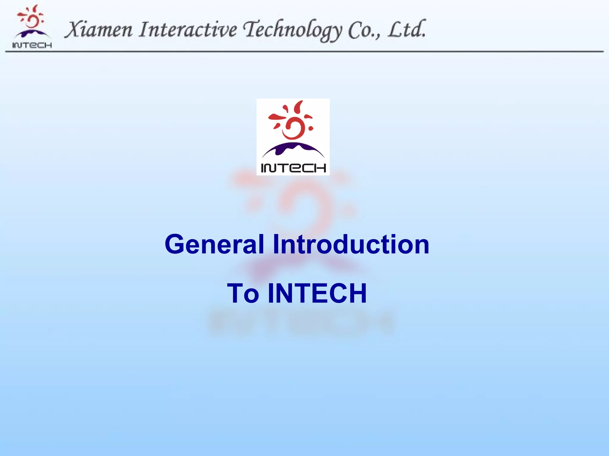 Intech introduction | PPT