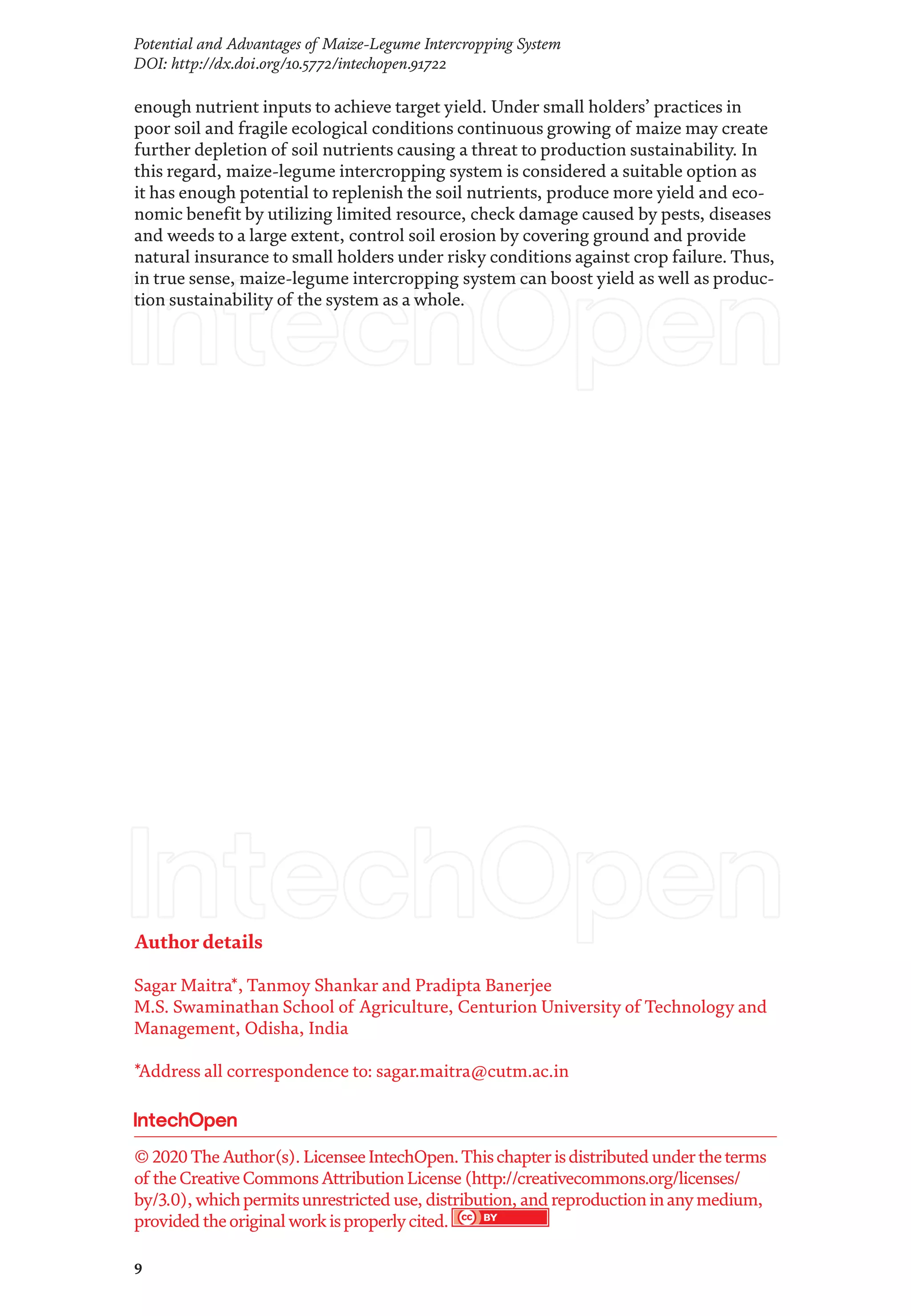 Maize-legume inter-cropping system, Book chapter | PDF