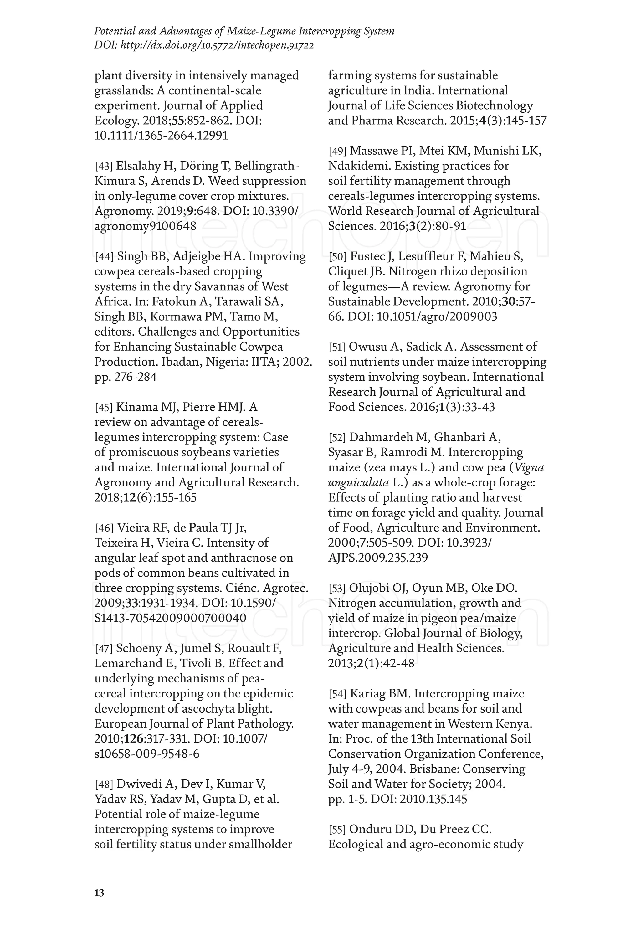 Maize-legume inter-cropping system, Book chapter | PDF