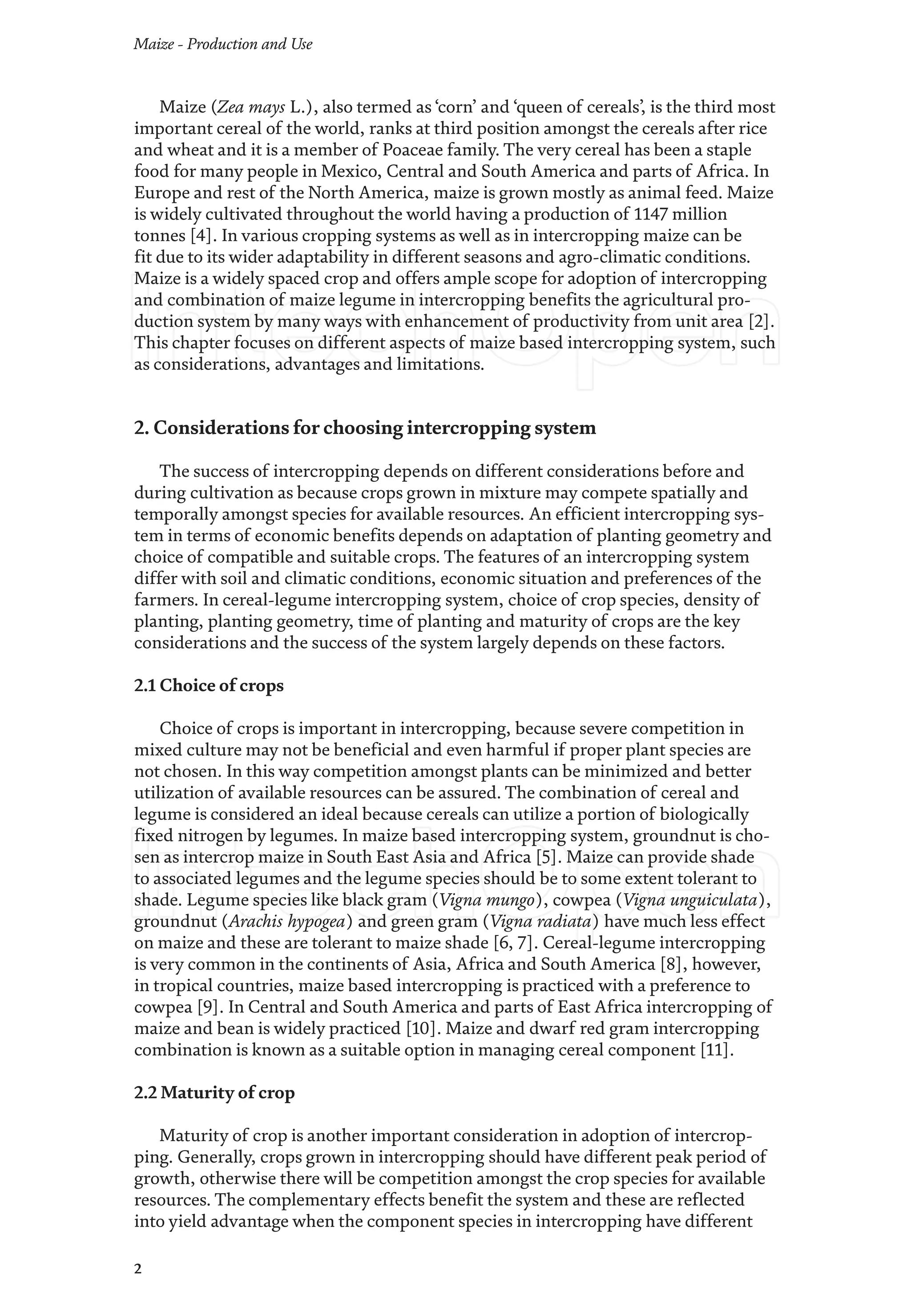 Maize-legume inter-cropping system, Book chapter | PDF
