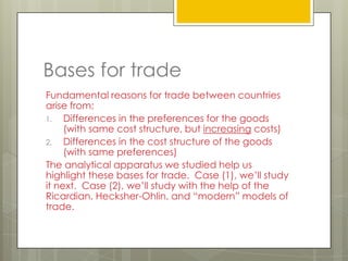 Int econ bases_trade | PPTX | Economy | Business and Finance