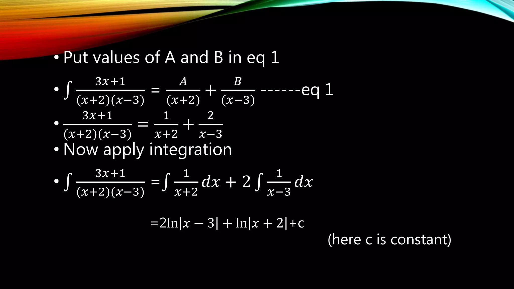 Integration By Partial Fraction Pptx