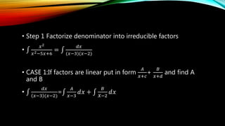 Integration by partial fraction | PPTX