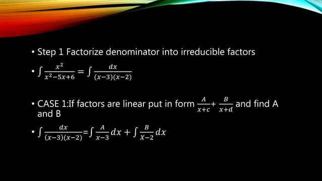 Integration by partial fraction | PPTX | Physics | Science