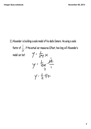 Integer Quiz Pdf