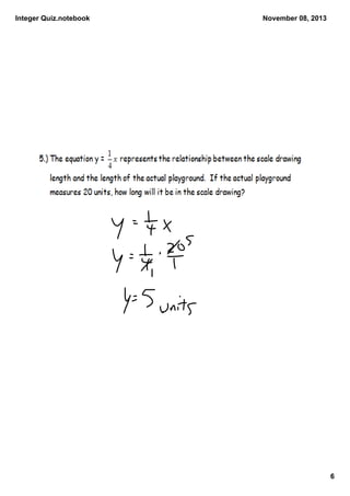 Integer quiz | PDF