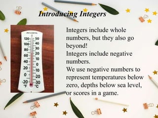 integer.pptx for class 1-5 basic learning. | PPT