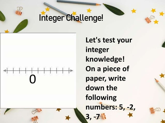 integer.pptx for class 1-5 basic learning. | PPT