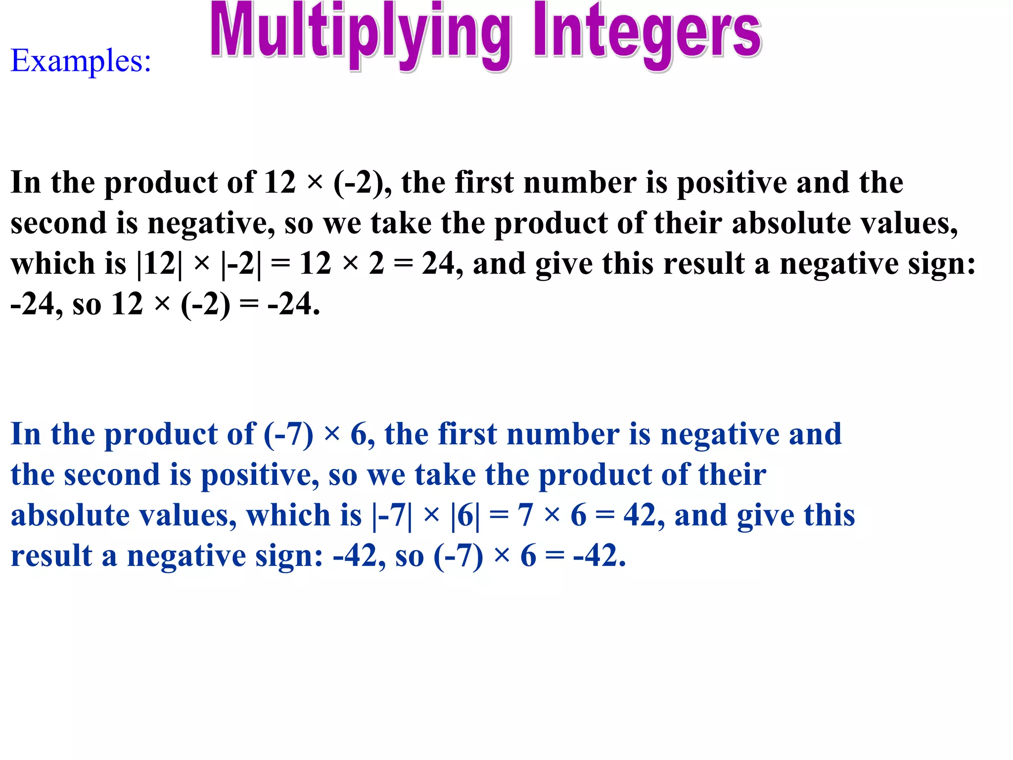 Integers | PPT | North America Travel | Travel Locations