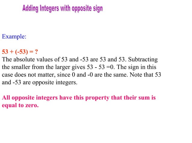Integers | PPT | North America Travel | Travel Locations