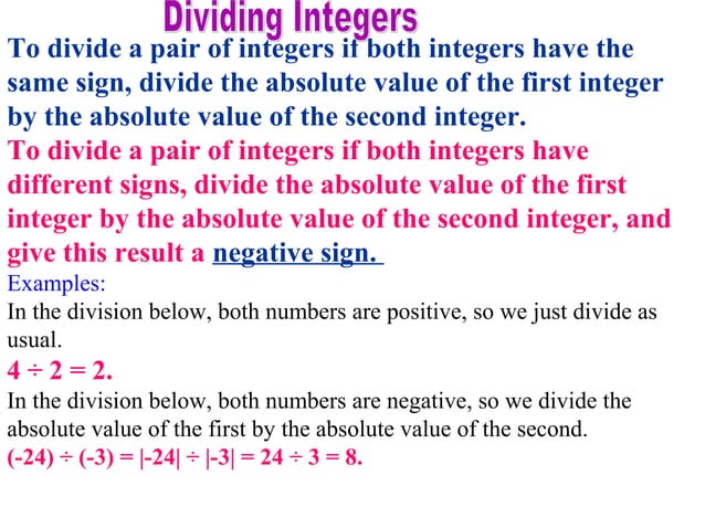 Integers | PPT | North America Travel | Travel Locations