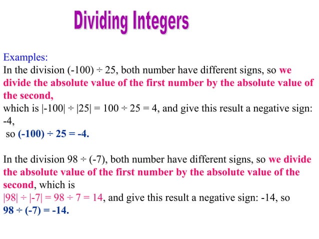 Integers | PPT | North America Travel | Travel Locations