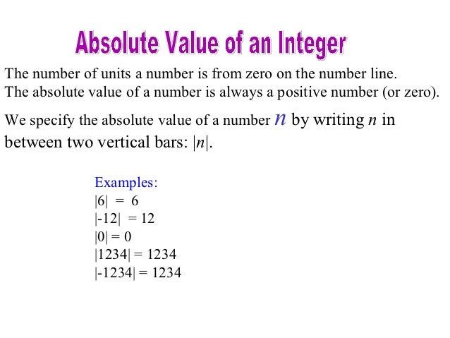 Integers