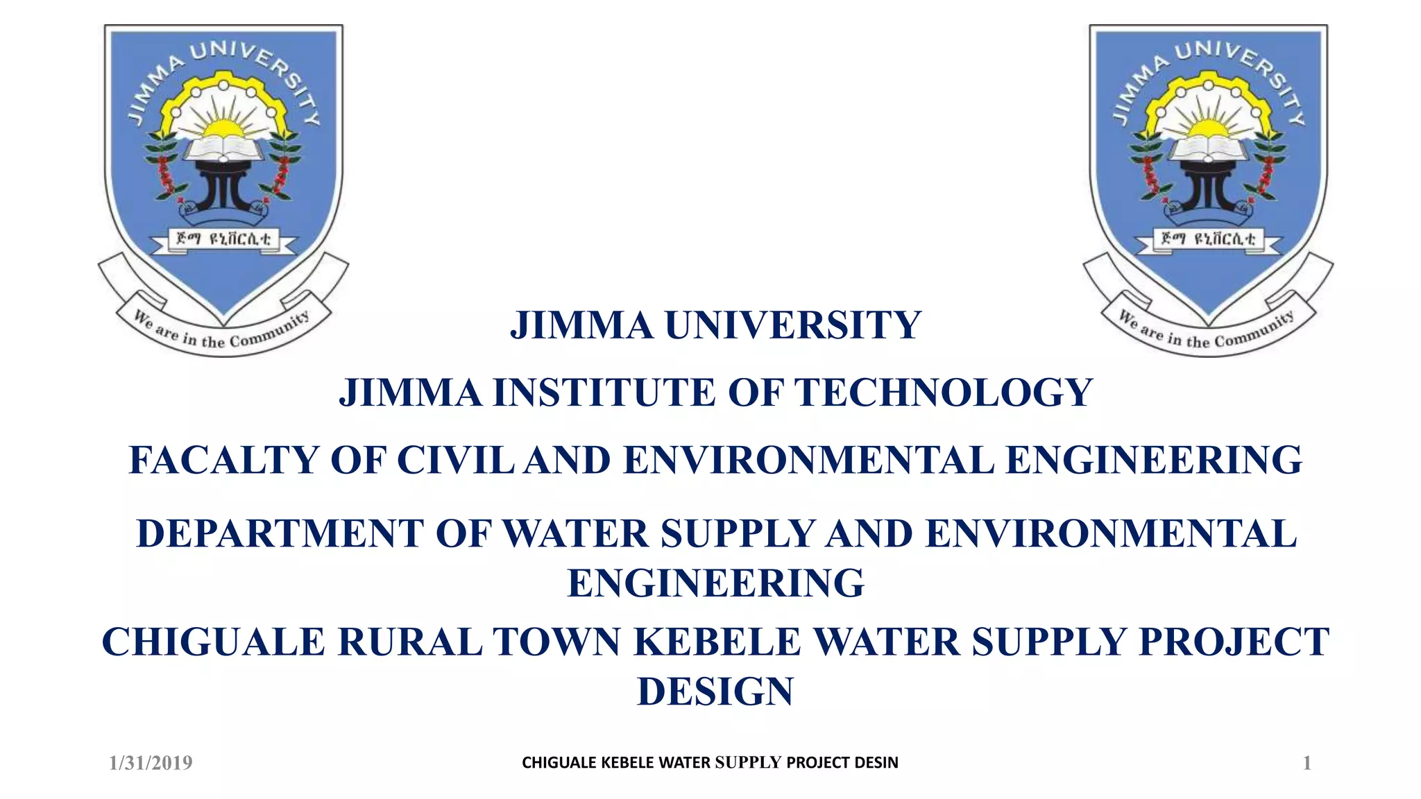 Integrated water supply project on chiguale kebele presentation | PPT