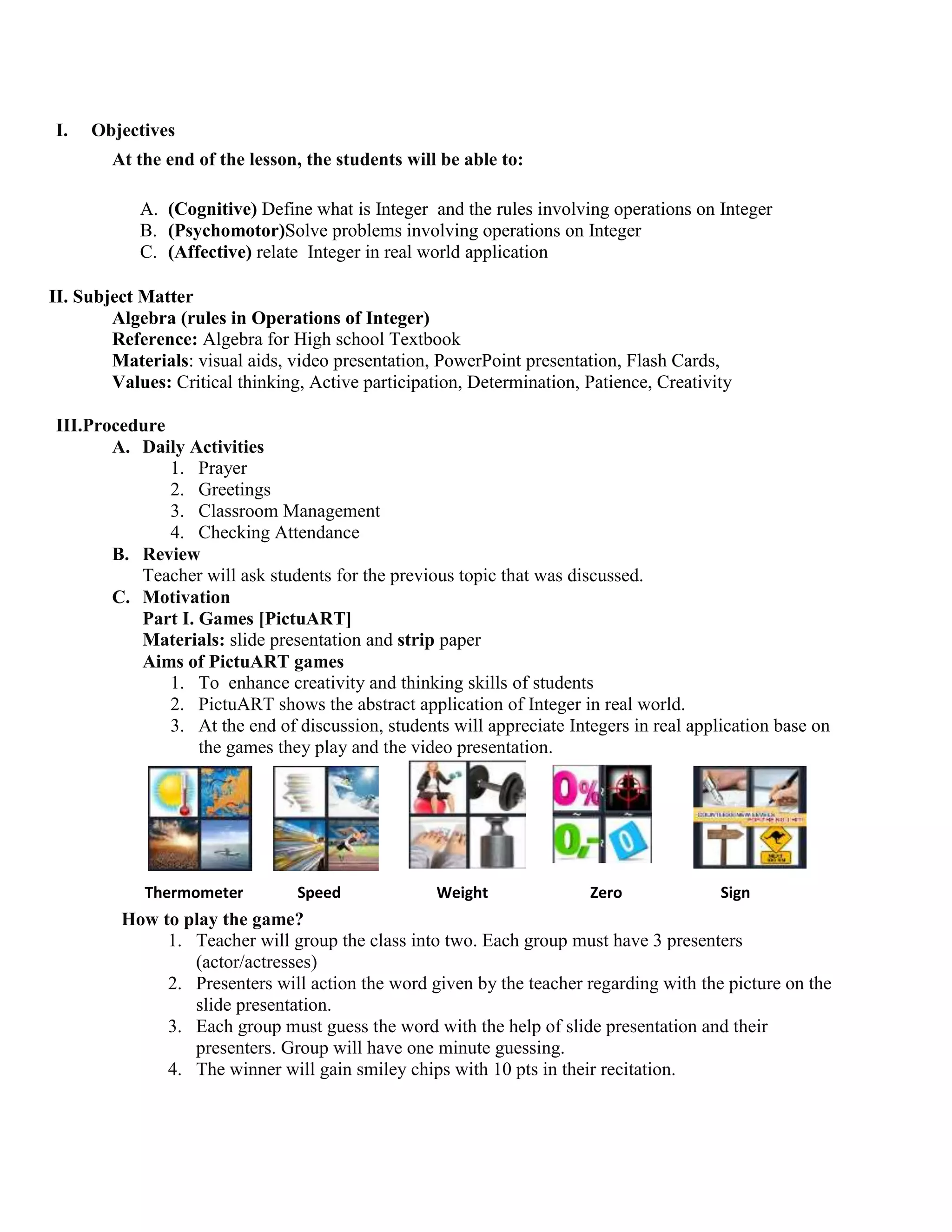 MATH Lesson Plan sample for demo teaching | DOCX