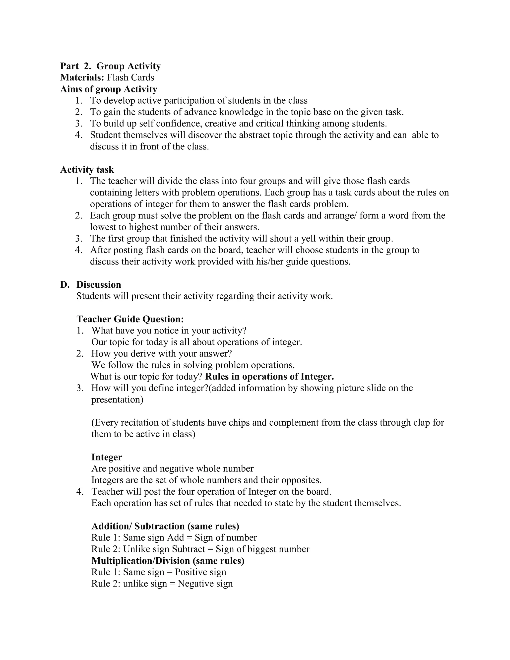 MATH Lesson Plan sample for demo teaching | DOCX