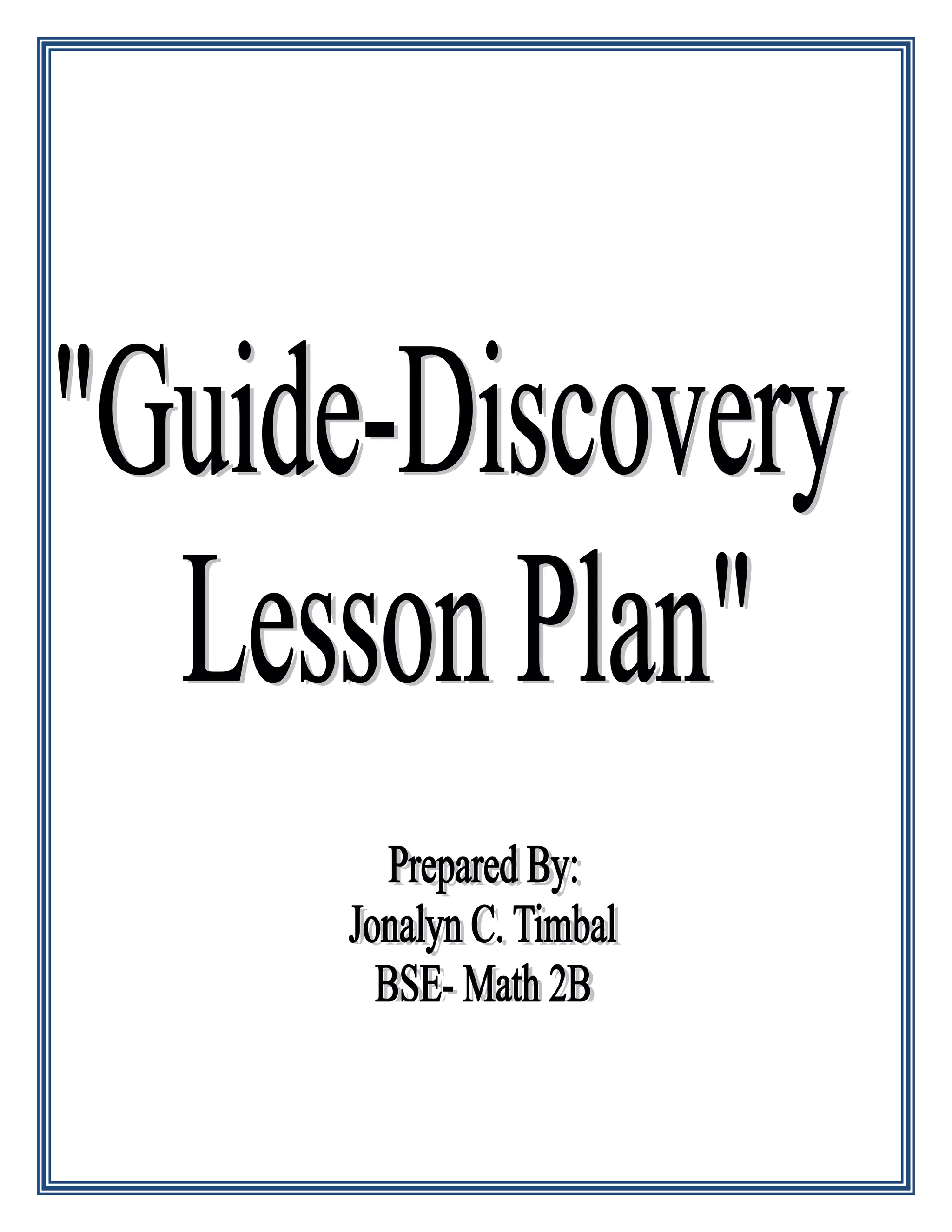 Integer lesson plan | DOCX
