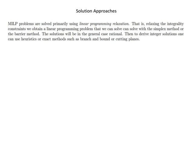 Integer Linear Programming Pptx