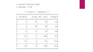 Integer linear programming Mixed Binary (fixed cost) | PPT
