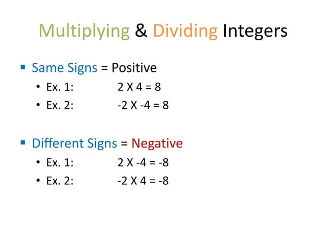 Integer operations | PPTX