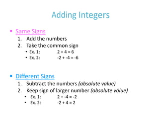 Integer operations | PPT