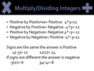 Integer operations