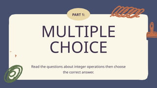 INTEGER OPERATIONS for Grade 8 Mathematics | PPTX