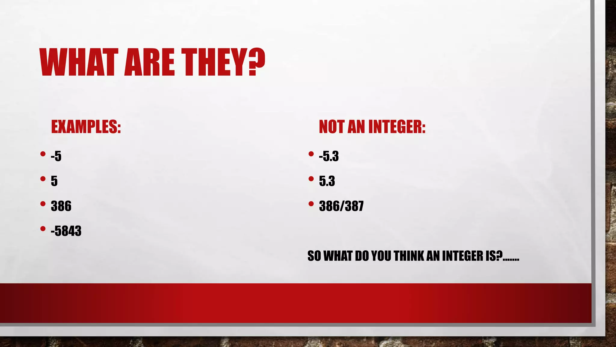 Integer powerpoint | PPTX