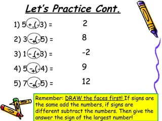 Integer practice (add and subtract) ppt | PPT | Science