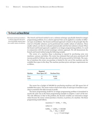 Integer programming branch and bound | PDF