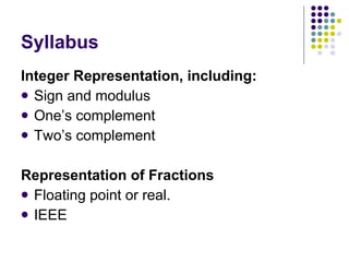 Integer Representation | PPT