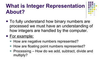 Integer Representation | PPT
